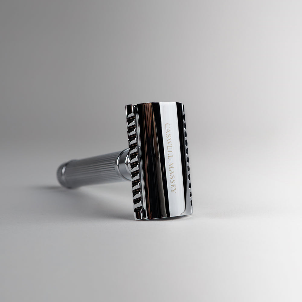 Ribbed Chrome Double-Edged Razor | Men's Shaving | Caswell-Massey®